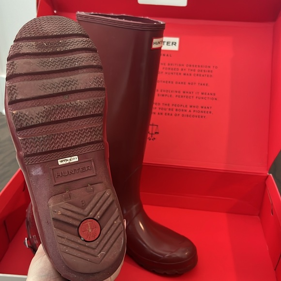 Hunter | Shoes | Hunter Original Tall Gloss Rain Boots W Woven Sock ...